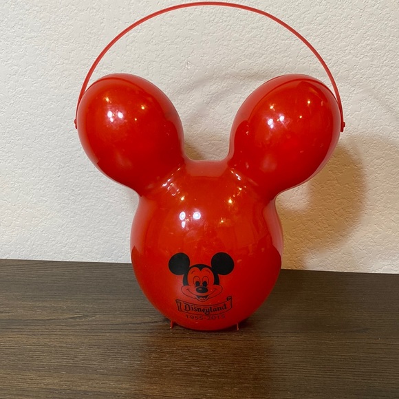 Disney | Kitchen | Disneyland 6th Anniversary Red Mickey Mouse Popcorn ...